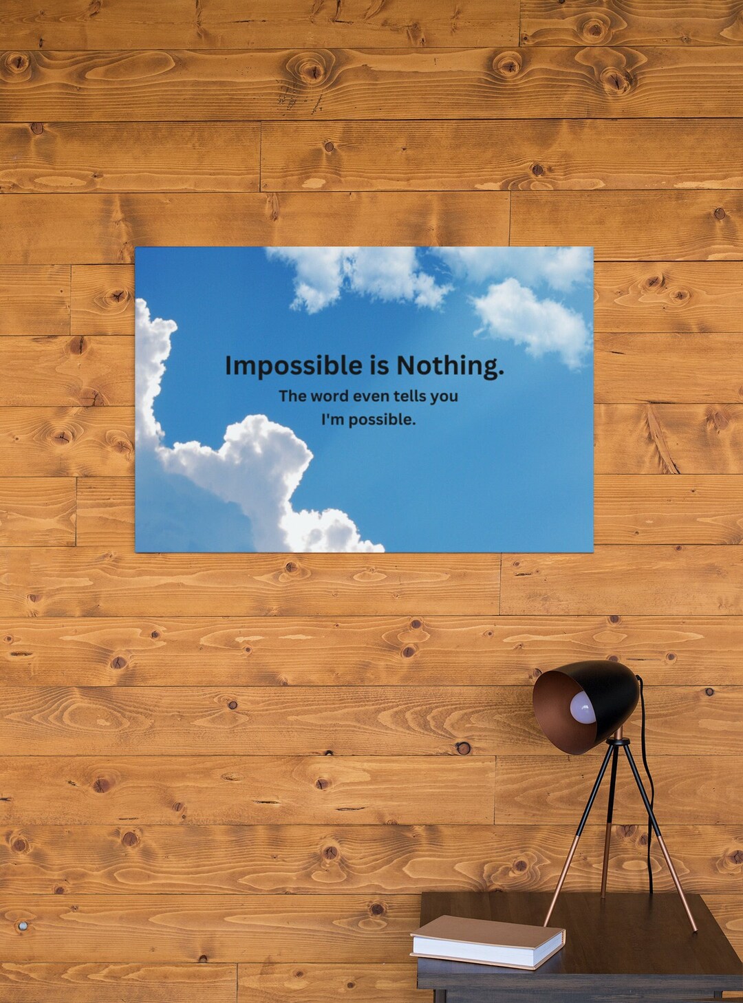 Impossible is Nothing Motivation and Inspiration on Canvas - Etsy