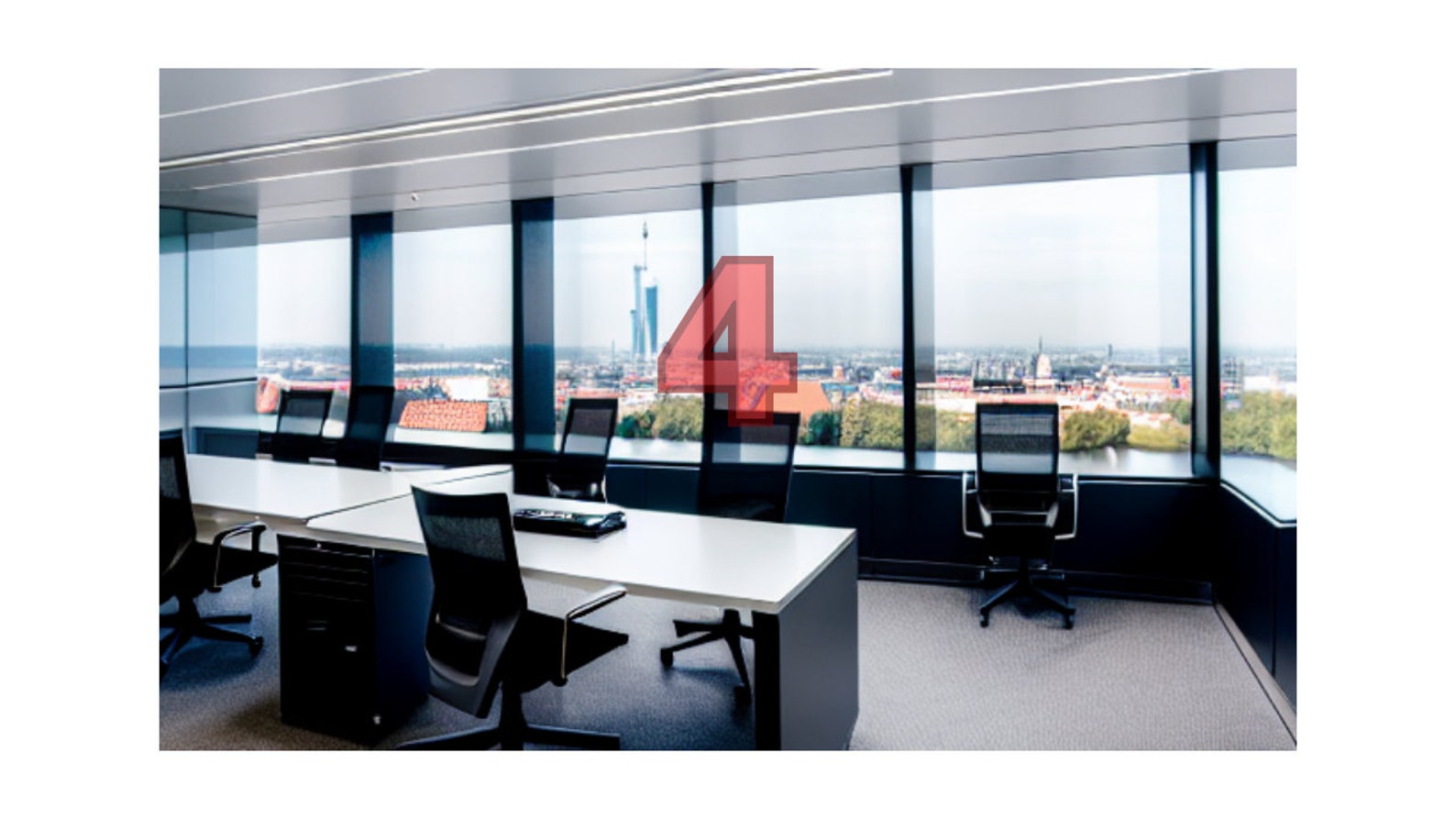 4 Professional Zoom Virtual Backgrounds | Home Office | Frankfurt ...