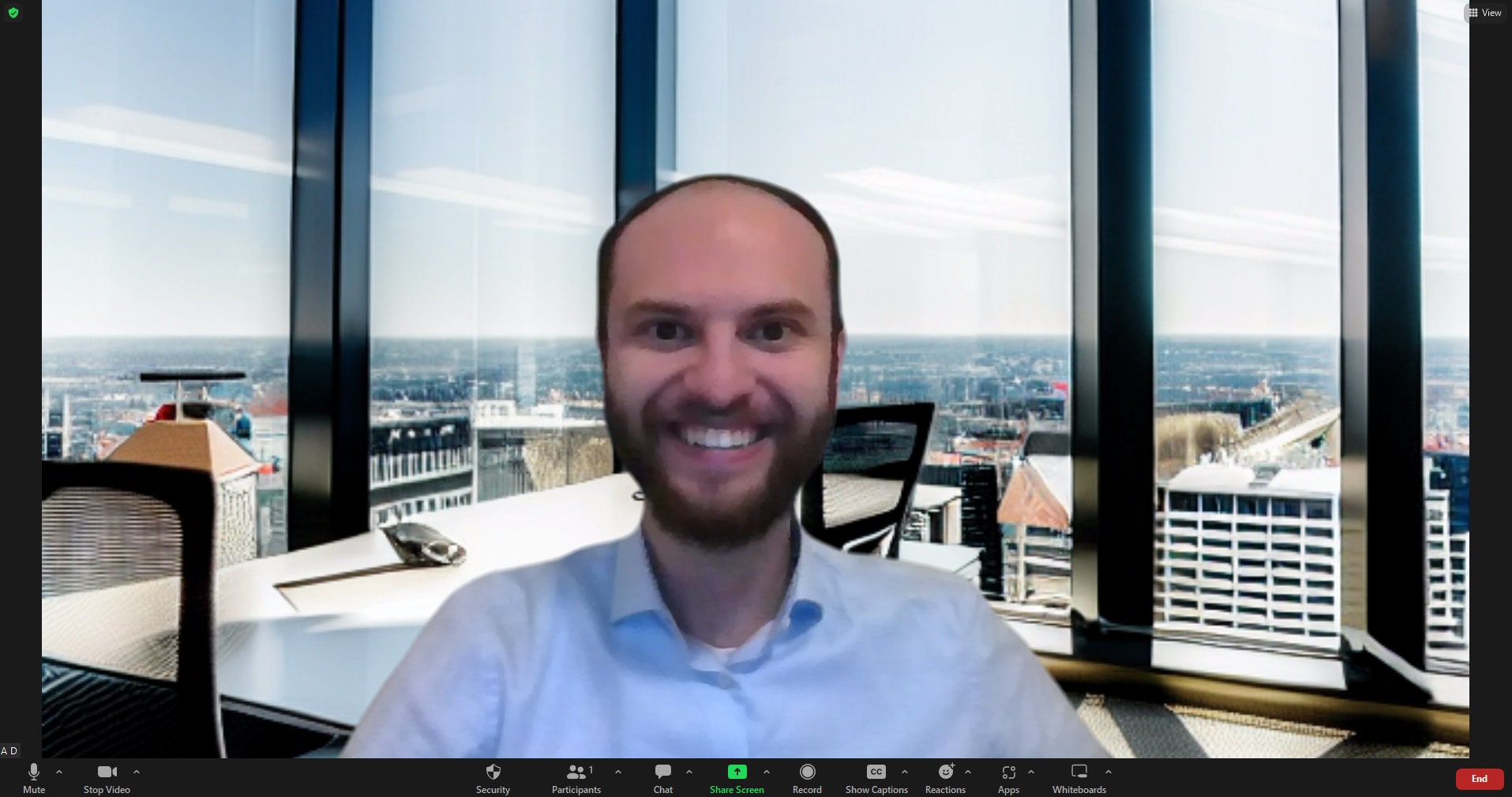 4 Professional Zoom Virtual Backgrounds | Home Office | Frankfurt ...