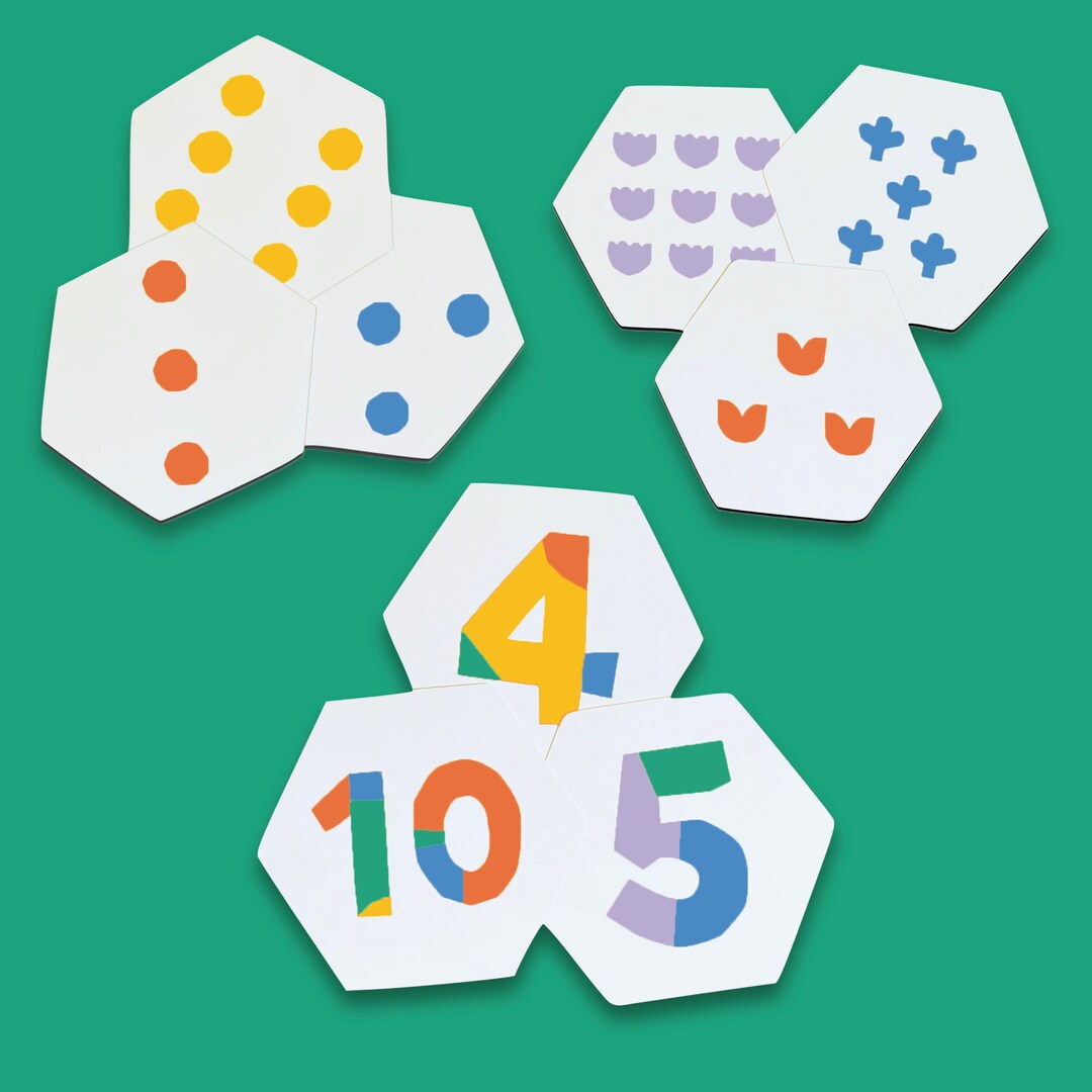 Preschool Math Activity Card Game Learn to Count and Number Learning 1 ...