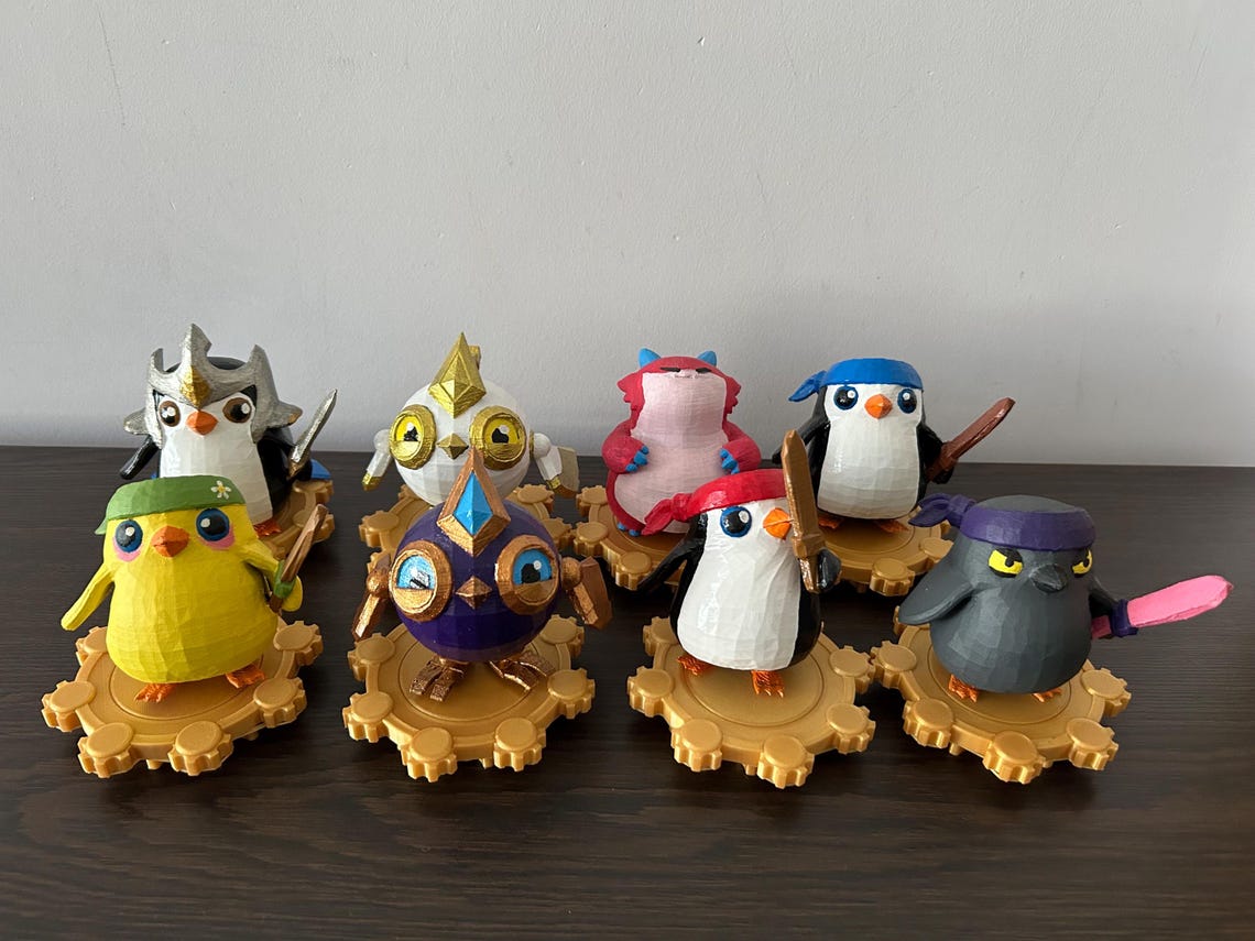 TFT Little Legends Bust: Teamfight Tactics Figure, Knight Penguin Gift ...