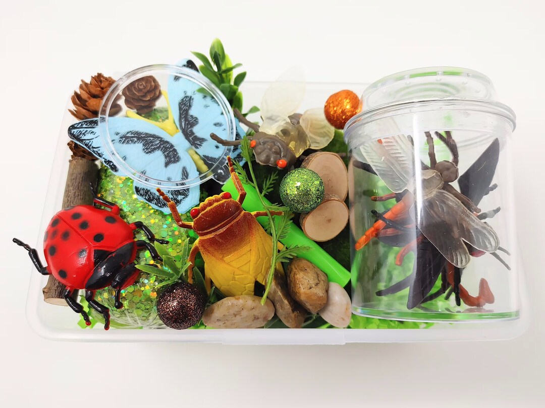 Mini Bugs Play Dough Kit, Insect Sensory Bin, Insect Playdough Kit,bugs ...