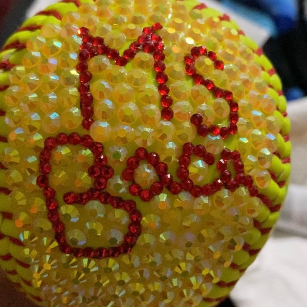 Softball Rhinestone - Etsy