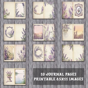 Lavender Fields Journaling Kit - Printable & Ephemera (PDF) - Lavender ...