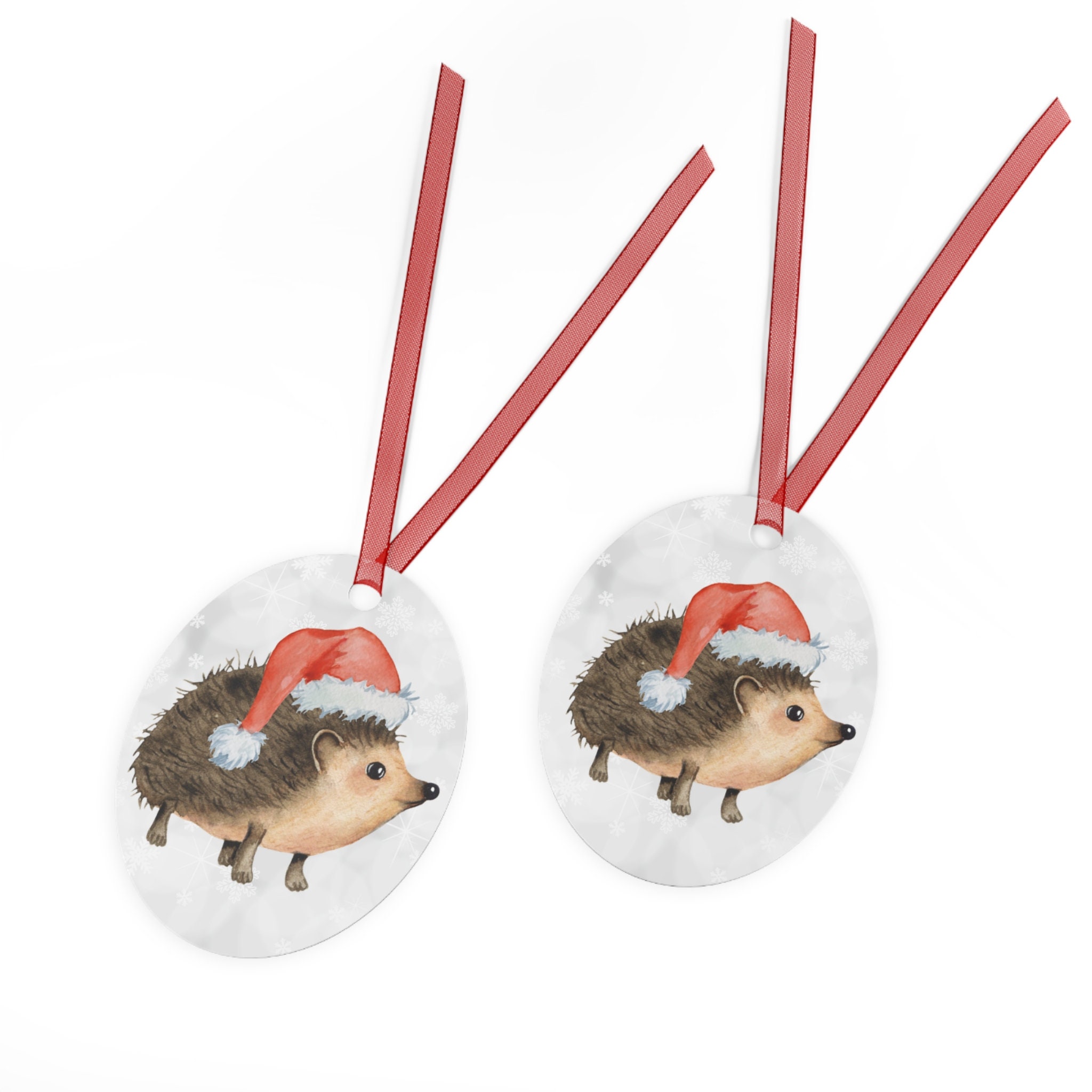 Cute Hedgehog Christmas Ornament, Hedgehog in a Santa Hat, Hedgehog ...