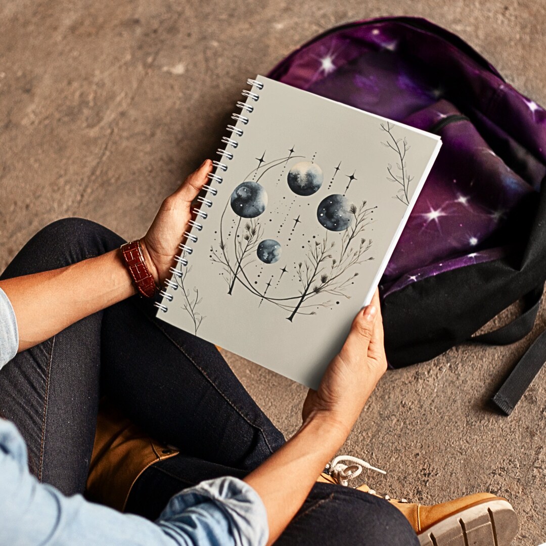 Celestial Spiral Notebook Witchy Journal Magic Notebook - Etsy