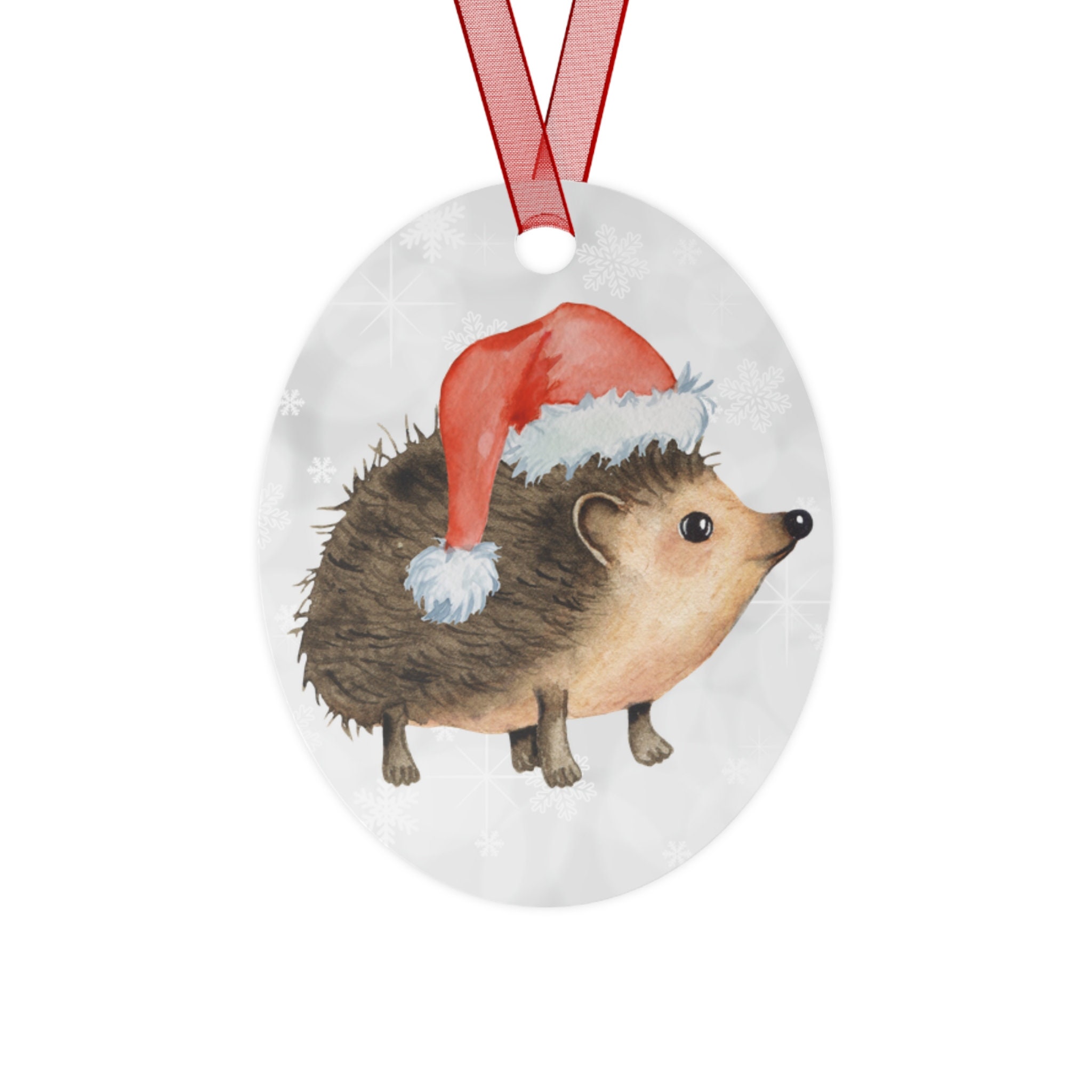 Cute Hedgehog Christmas Ornament, Hedgehog in a Santa Hat, Hedgehog ...