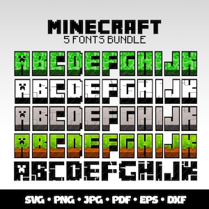 Minecraft svg - Etsy