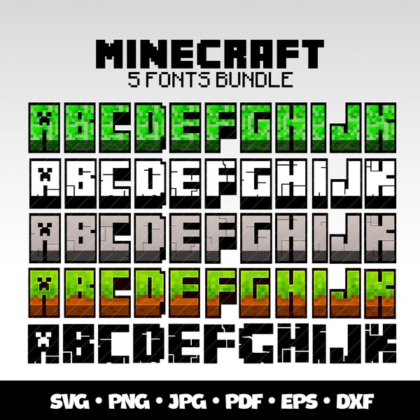 Minecraft svg - Etsy