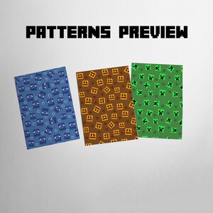 Minecraft Seamless Patterns Bundle Minecraft Digital Paper Gaming ...