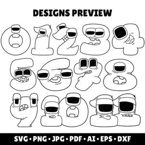 Number Lore SVG Bundle Letters Printable Number Lore Png Clipart Kids ...
