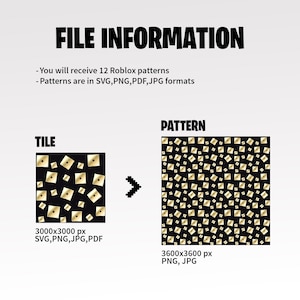 Roblox Patterns SVG Bundle Roblox Seamless Texture Birhday Gift Roblox ...