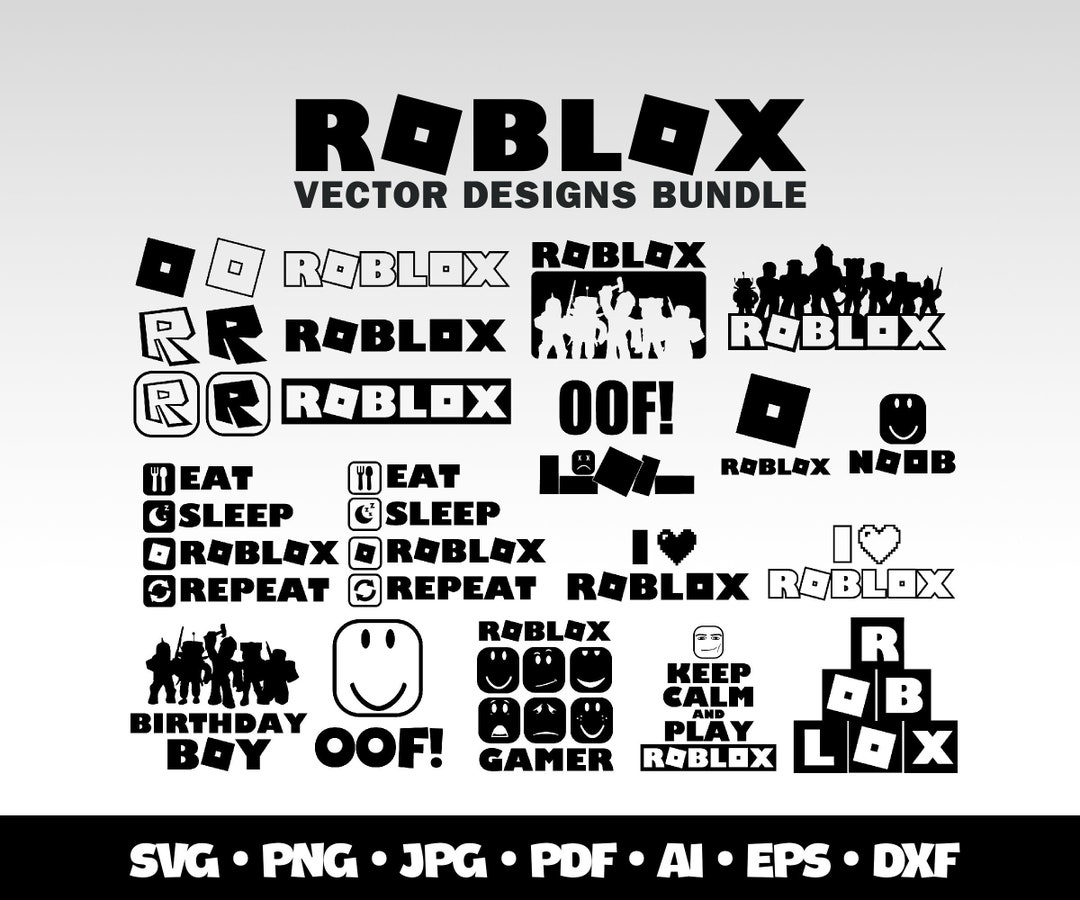 Roblox SVG Bundle Roblox Birhday Gift Roblox Clipart Gamer Gift for ...