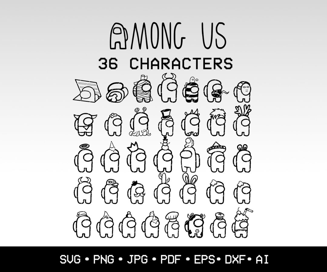 Among Us Svg Bundle Cricut Among Us Characters Printable Gamer Gift ...
