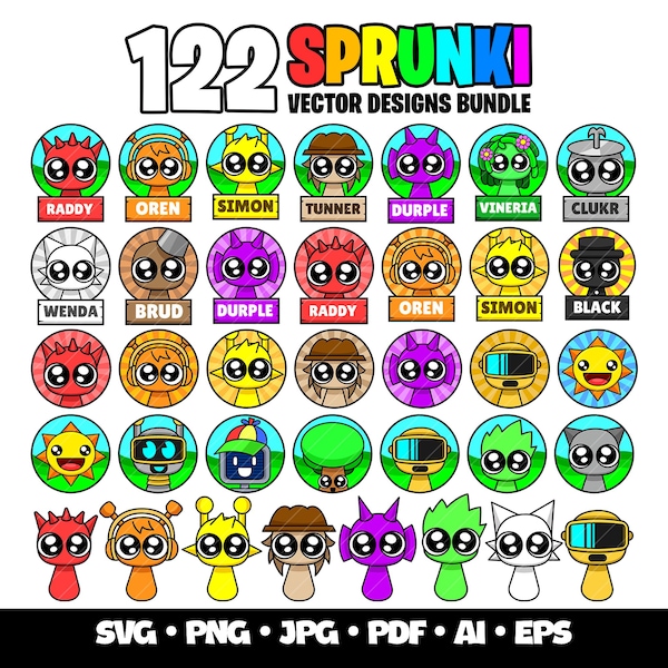 Sprunki Cake Topper - Etsy