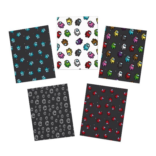 Among Us Funny Pattern Among Us Vector SVG Among Us Seamless Background ...