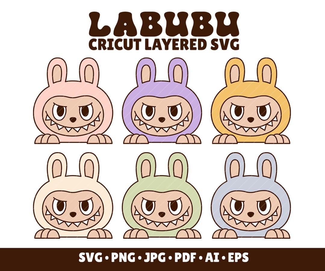 Labubu Peeker Svg Bundle Vector Digital File for Cricut Labubu ...