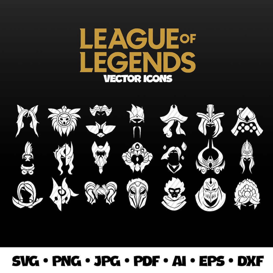 League of Legends Vector Icon Pack Lol Svg League Champions Riot Games ...