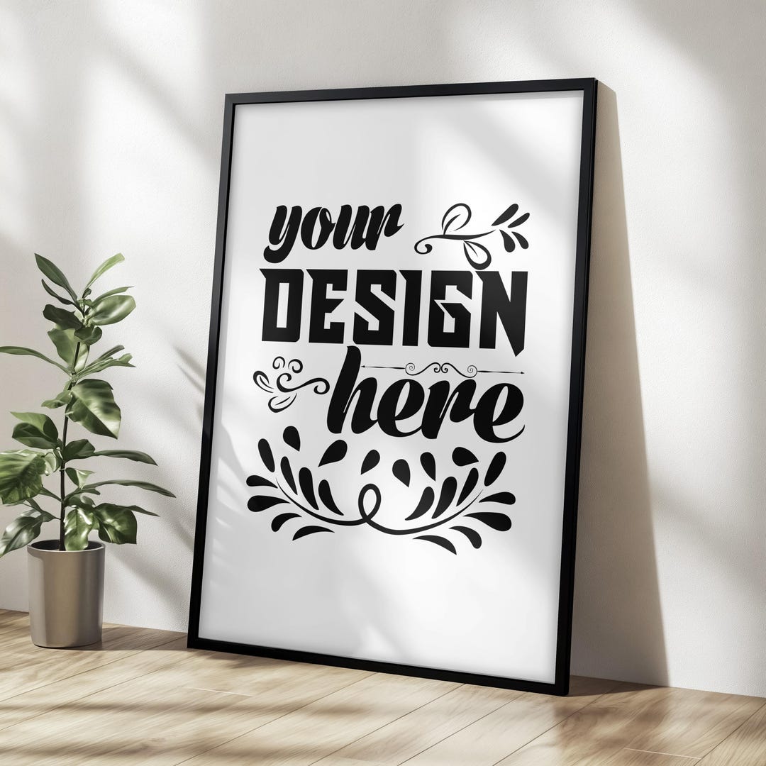 Frame Mockup PSD Digital Frame A4 Mockup Minimalist White Blank Frame ...