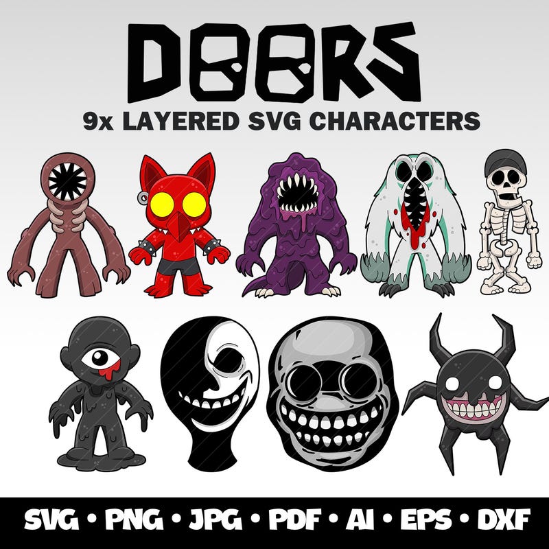 Roblox Doors Characters List Poster - Etsy Canada