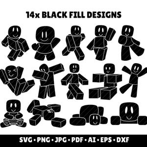 Roblox SVG Bundle Characters Shirt Design Noob Roblox Birthday Gamer ...