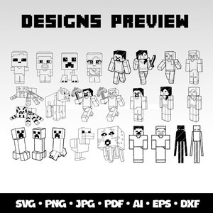 Minecraft Svg Bundle Gaming Cricut Minecraft Birthday Gift for Gamer ...