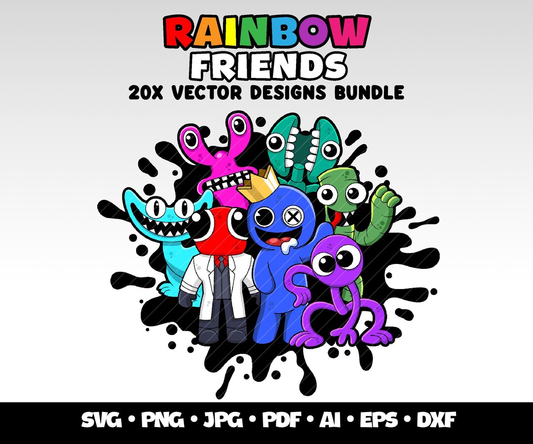 Rainbow Friends Svg Bundle Gaming Clipart Rainbow Friends Cricut Files ...