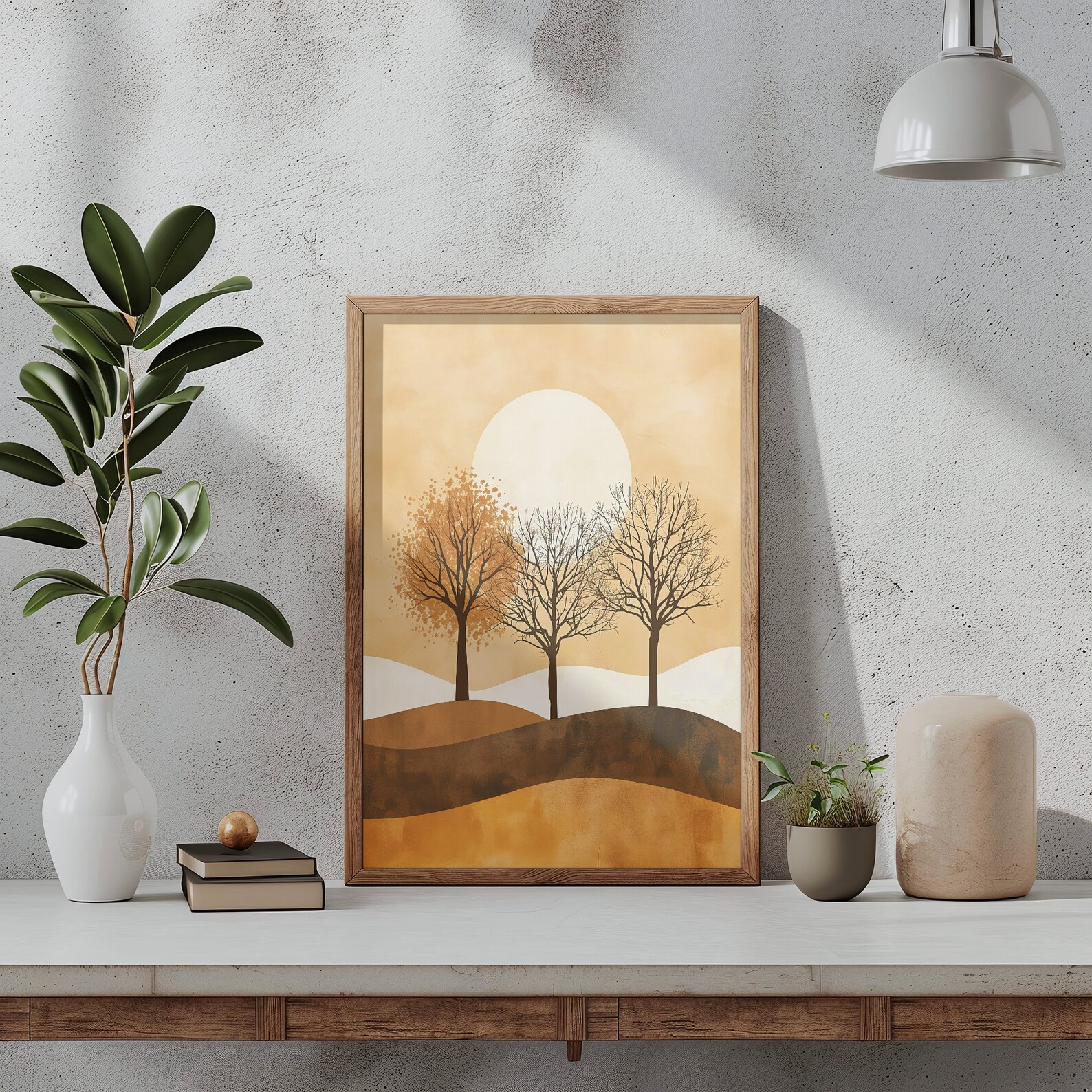 PSD Wood Frame Mockup Psd Digital Frame A4 Mockup for Artwork Moody ...