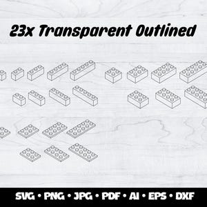 Brick Building Blocks Svg Bundle Kids Toys Building Blocks Svg Brick ...