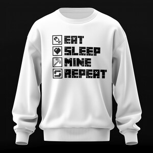 Minecraft Svg Bundle Eat Sleep Minecraft Repeat Gaming Cricut Minecraft ...