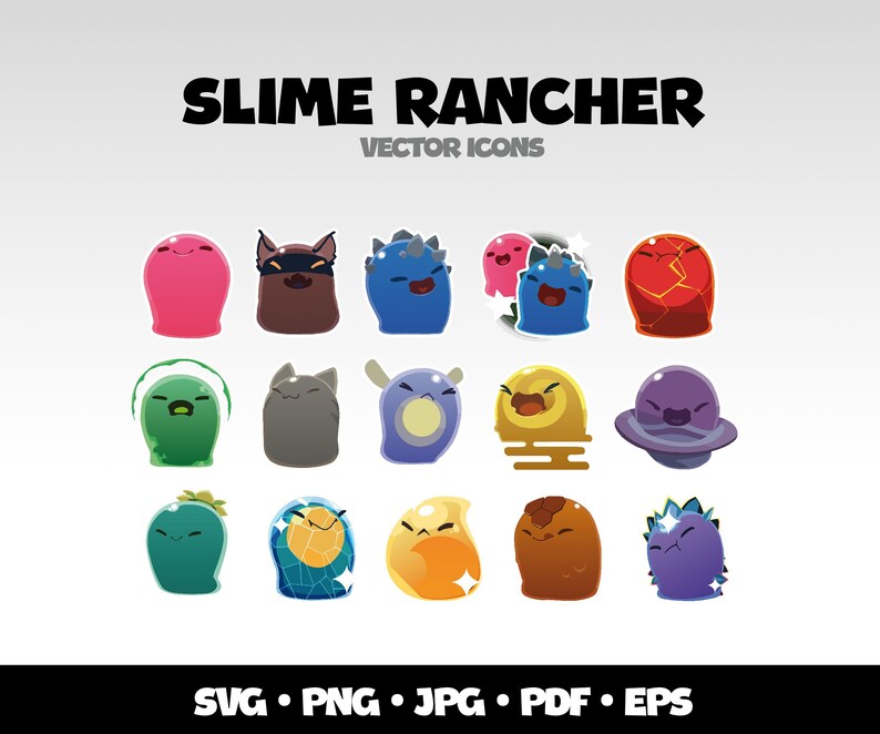 Slime Rancher Svg Stickers Slime Rancher Gamer Gift Idea Slime Rancher ...