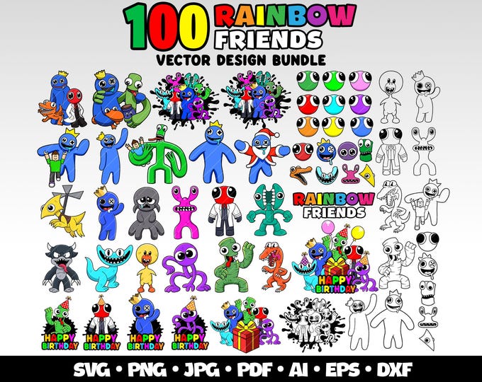 Rainbow Friends Png - Etsy