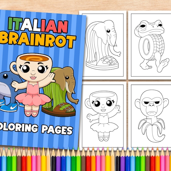 Tralalero Tralala Coloring Pages Printable - Etsy