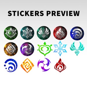 Genshin Impact SVG Bundle Elements Genshin Impact Characters Vector ...