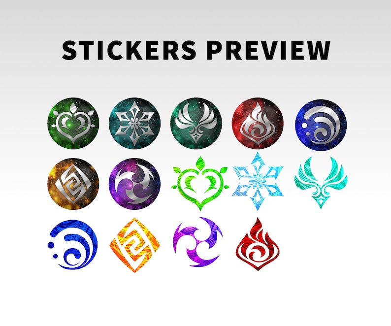 Genshin Impact SVG Bundle Elements Genshin Impact Characters Vector ...