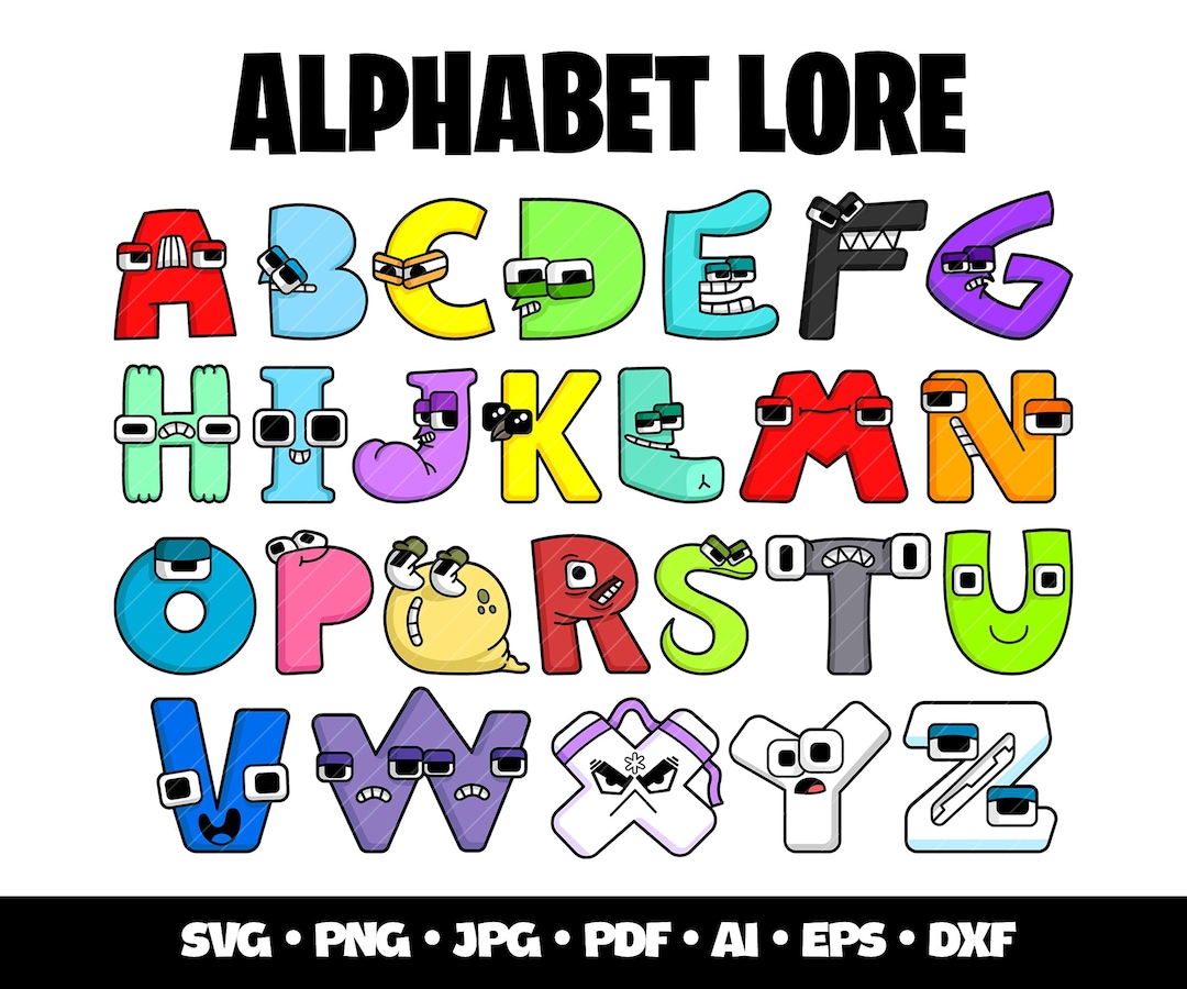 Alfabeto Lore SVG Pacote Letras Imprimíveis Alfabeto Lore Png Clipart ...