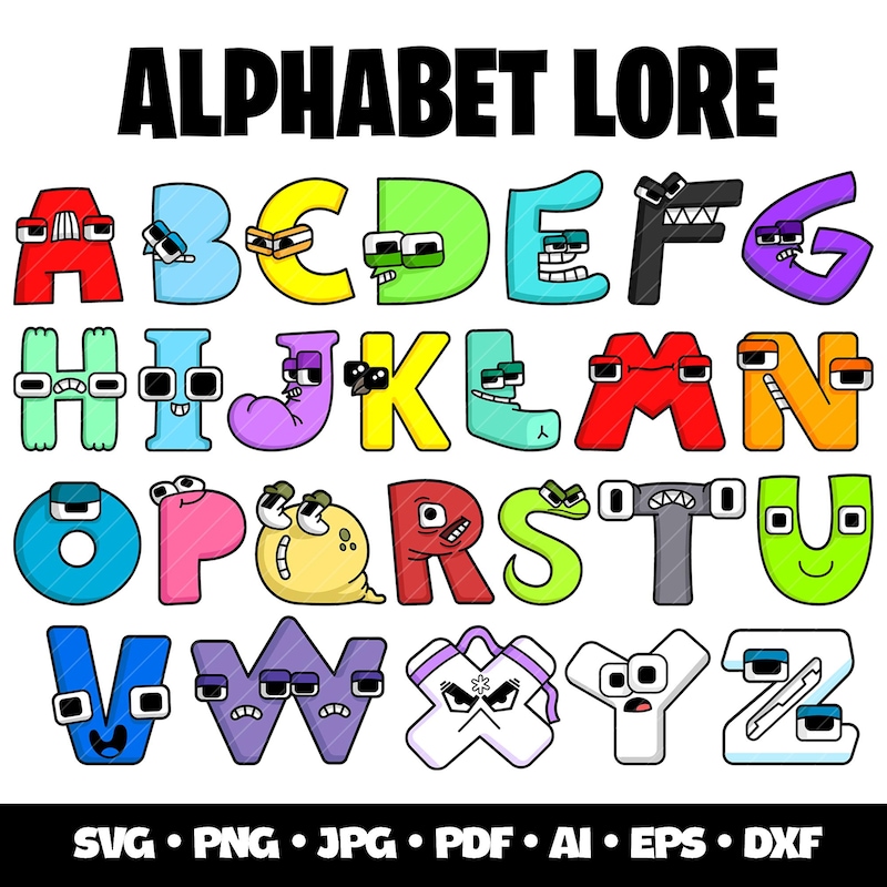Does W in Alphabet Lore is a Conjoined Twins and They Creepy - Etsy New ...