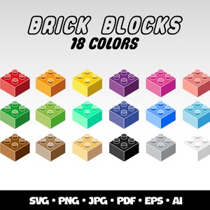 Brick Building Blocks Svg Bundle Kids Toys Building Blocks Svg Brick ...
