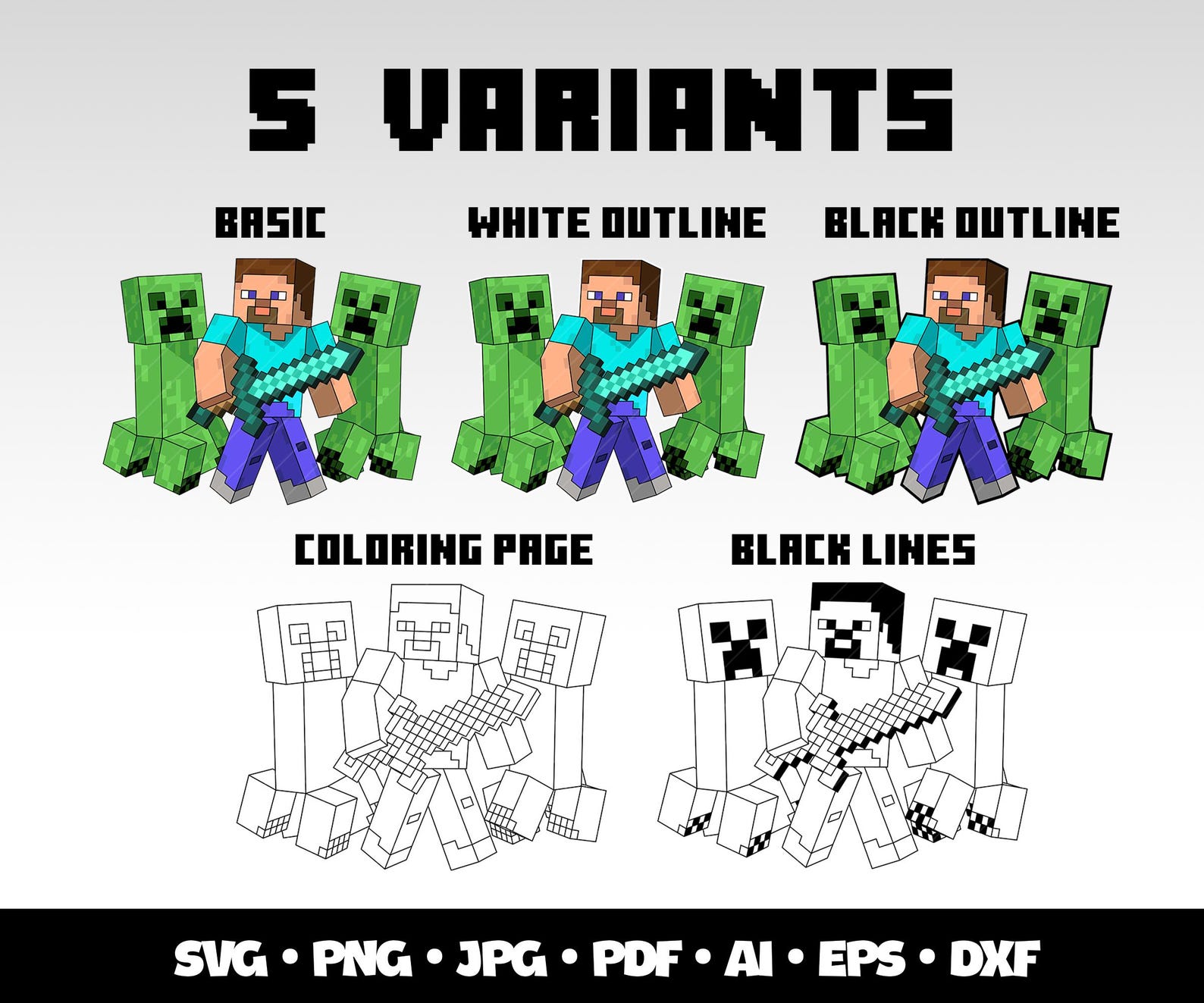 Minecraft Creeper Gamer Shirt Minecraft Font Bundle Layered Cricut ...