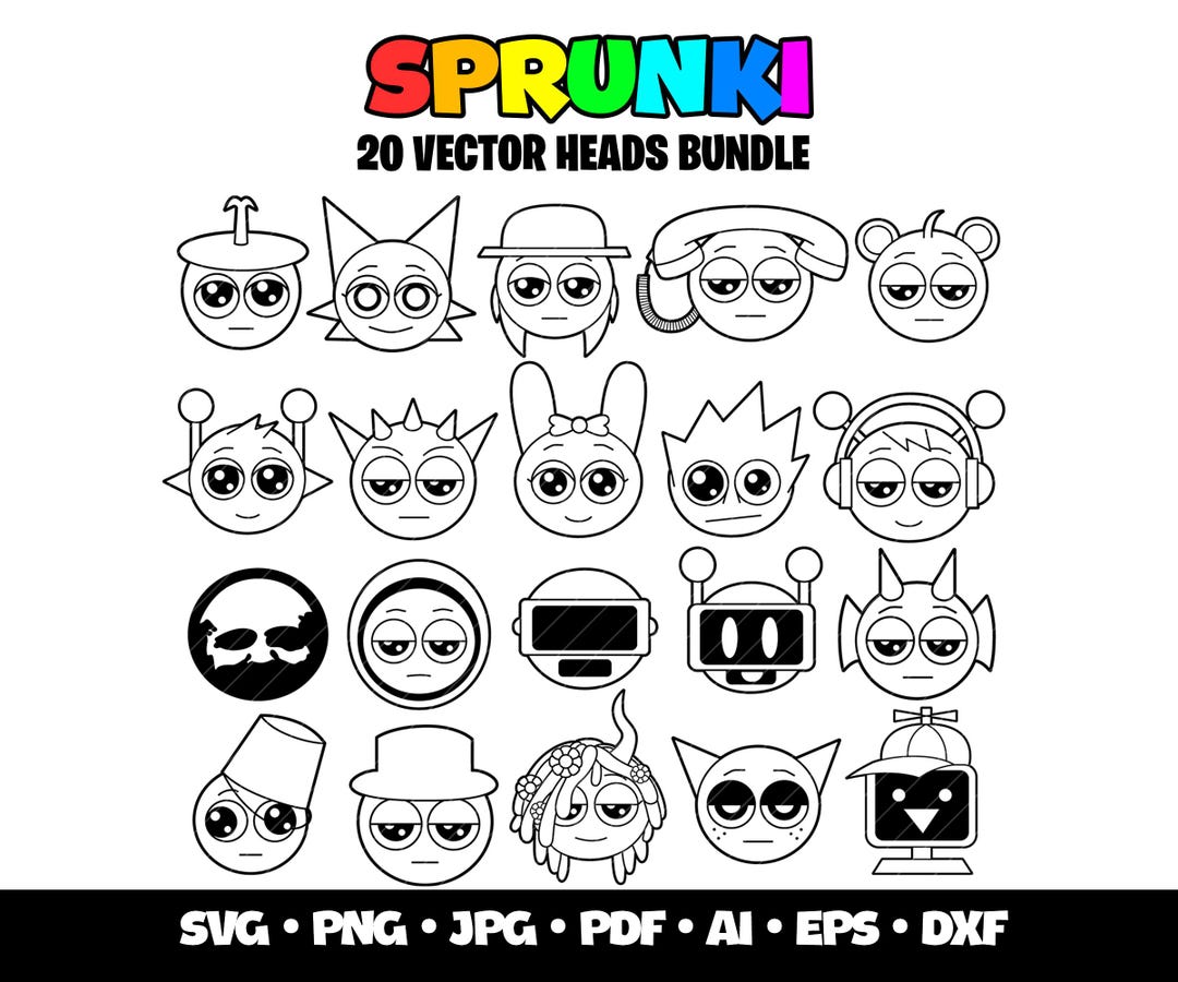 Incredibox Sprunki Svg Bundle Sprunki Beats Gaming Clipart SVG Gamer ...