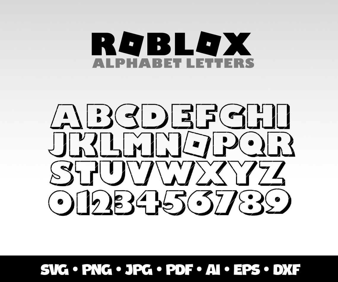 Roblox SVG Bundle Roblox Alphabet PNG Roblox TTF Gamer Geschenk für ...
