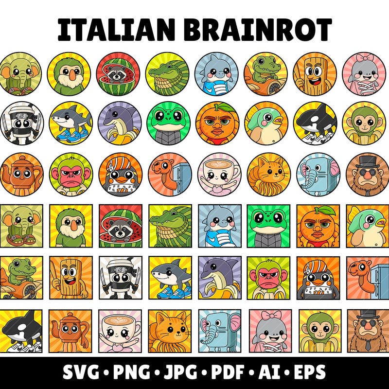 Brainrot Italian Cake Topper - Etsy