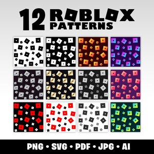 Roblox Patterns SVG Bundle Roblox Seamless Texture Birhday Gift Roblox ...