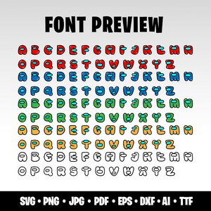 Among Us Font Birthday Boy Svg Bundle Among Us Alphabet Letters SVG ...