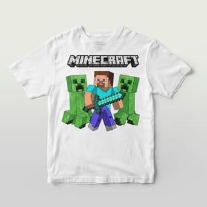 Minecraft Creeper Gamer Shirt Minecraft Font Bundle Layered Cricut ...