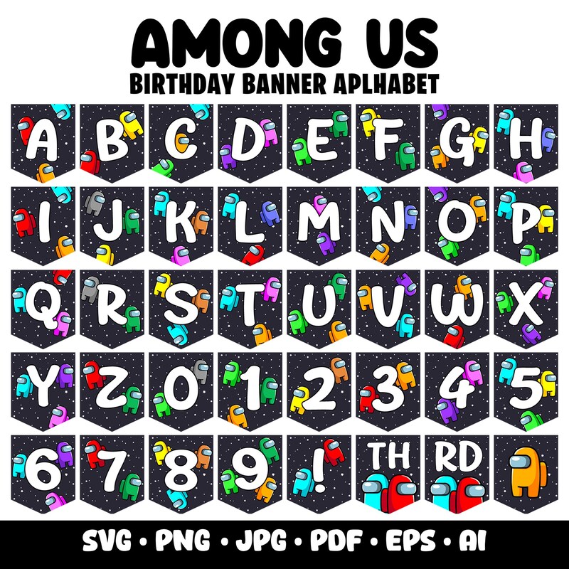 Among Us Birthday Banner - Etsy