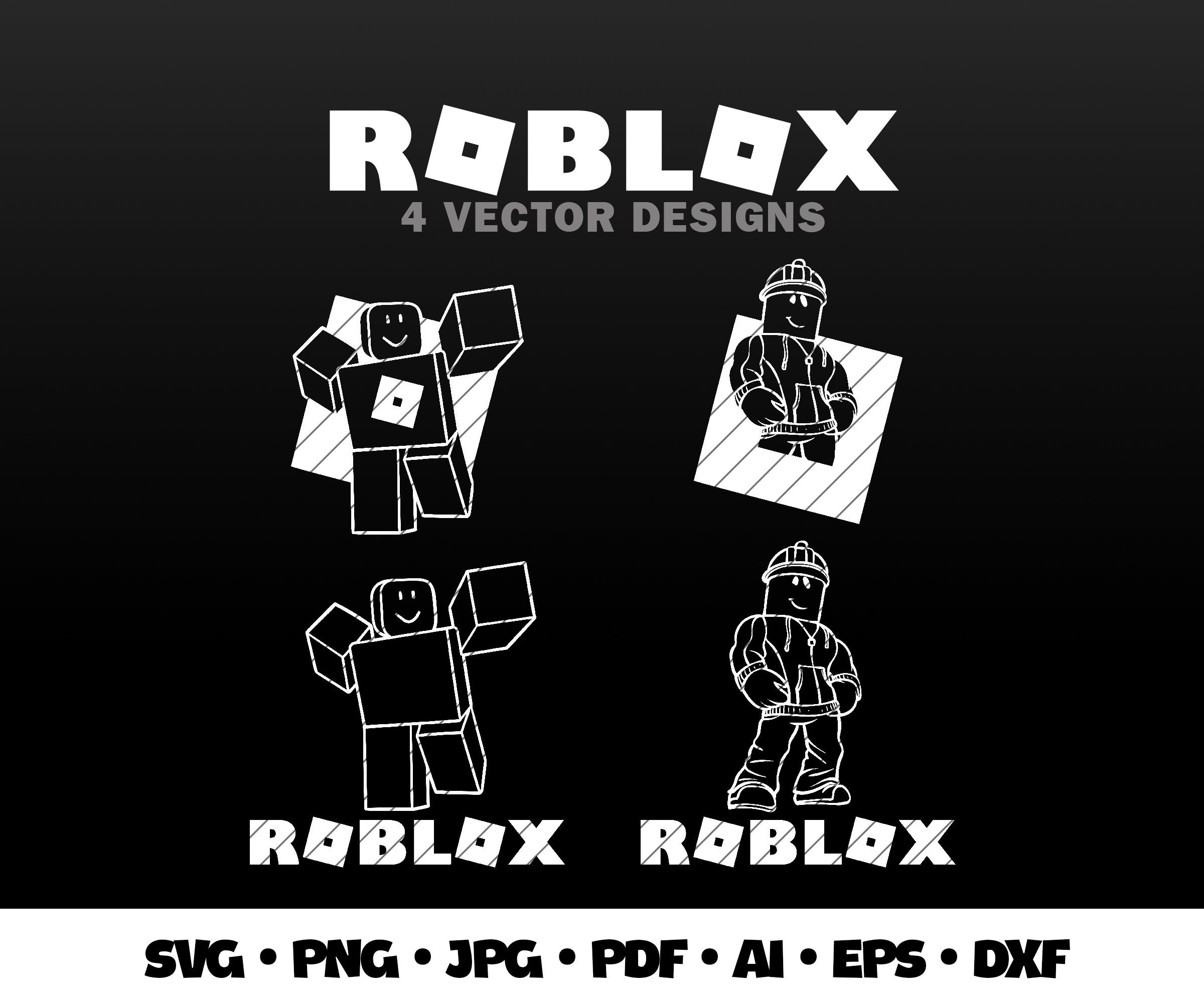 Roblox SVG Bundle Roblox Birhday Gift PNG Roblox Transparent Gamer Gift ...