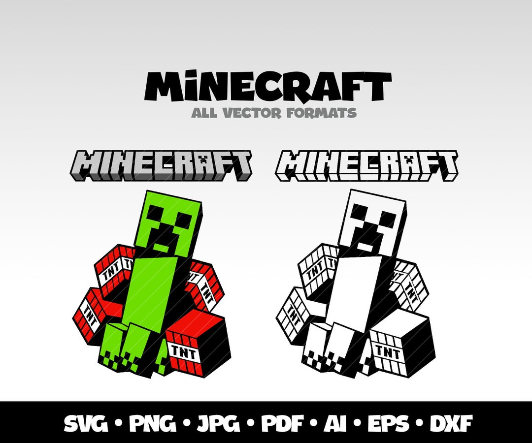 Minecraft Video Game Svg Creeper Gaming Clipart Digital Minecraft ...