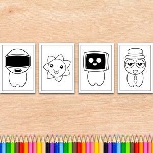 20 Sprunki Characters Printable Coloring Pages A4 Coloring Book for ...