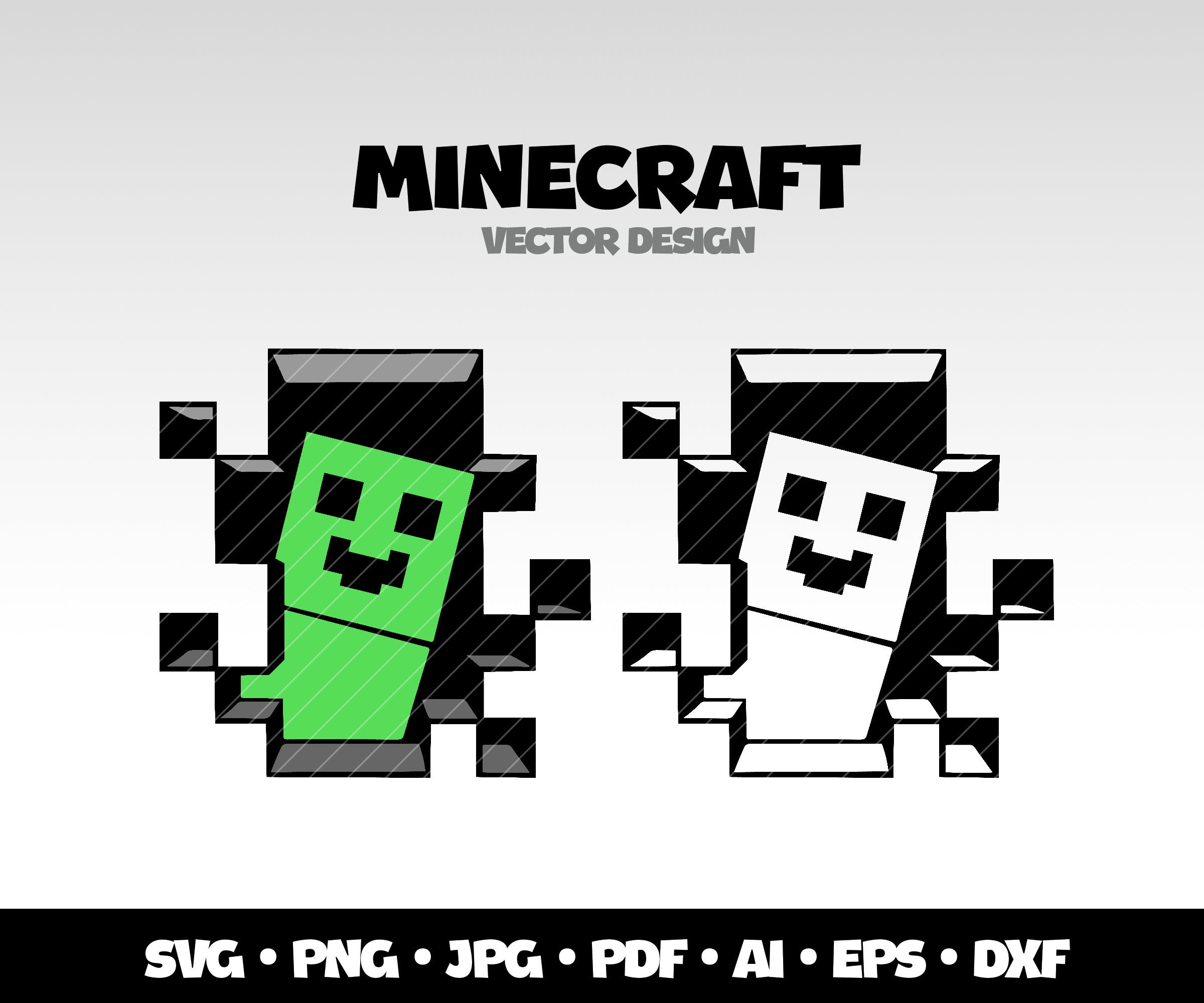 Minecraft Video Game Svg Bundle Gaming Clipart Digital Minecraft ...